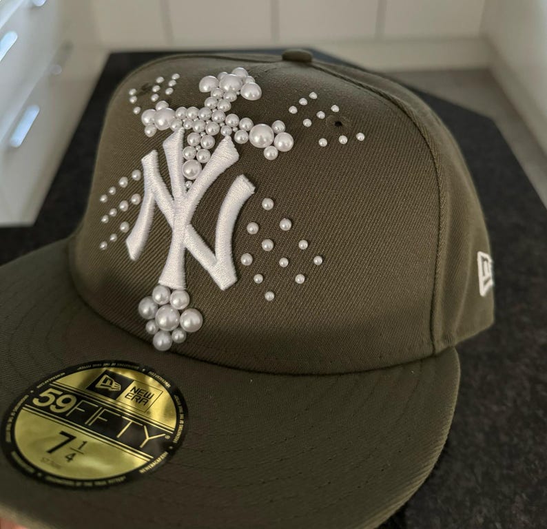 New York Yankees 59FIFTY New Era Fitted Cap Pearl Cross - Etsy