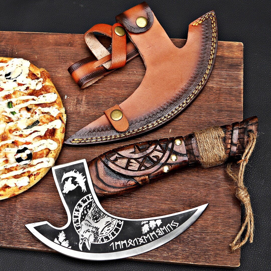 Custom Hand Forged Viking Pizza Cutter,viking Pizza Cutter for Father ...