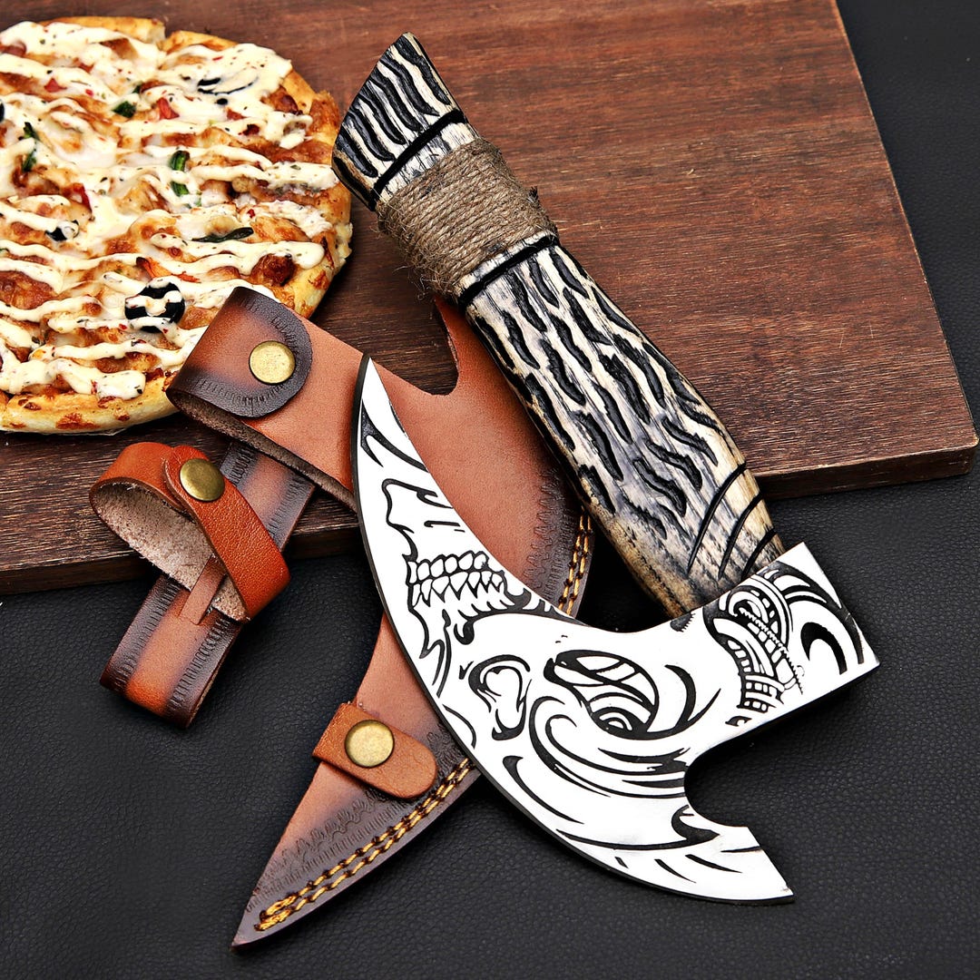 Custom Hand Forged Viking Pizza Cutter, Viking Pizza Cutter for Father ...