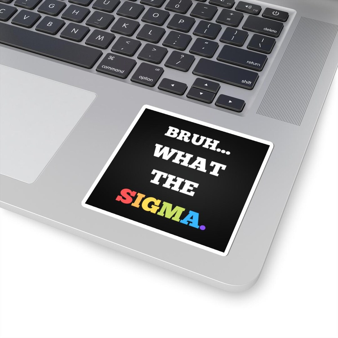 Bruh What the Sigma Sticker, Trendy Decal, Funny Laptop Sticker, Cool ...