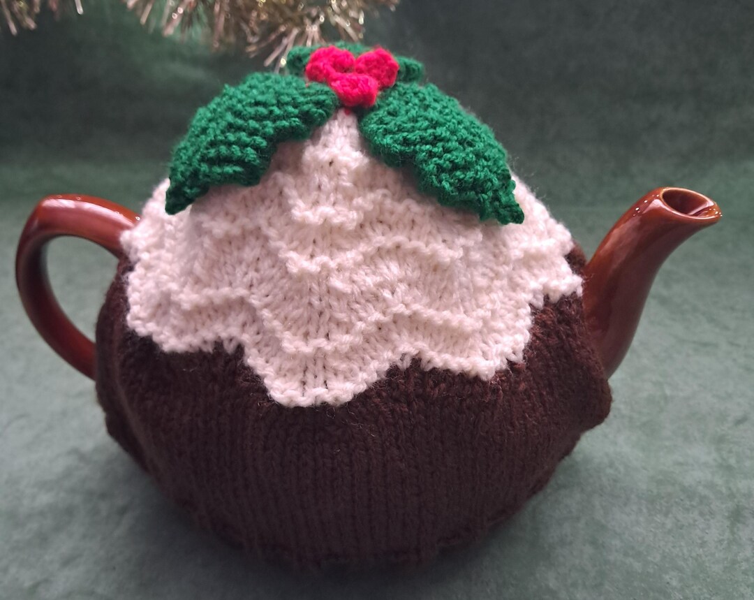 Handmade Knitted Novelty Christmas Pudding Tea Cosy - Etsy UK