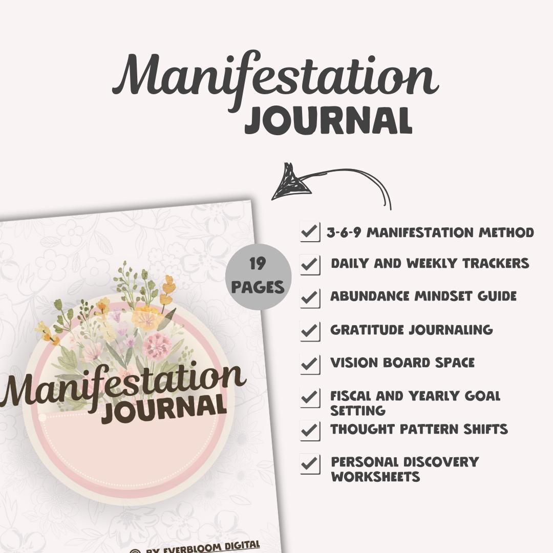 Manifestation Journal Printable, Law of Attraction Planner, Daily ...