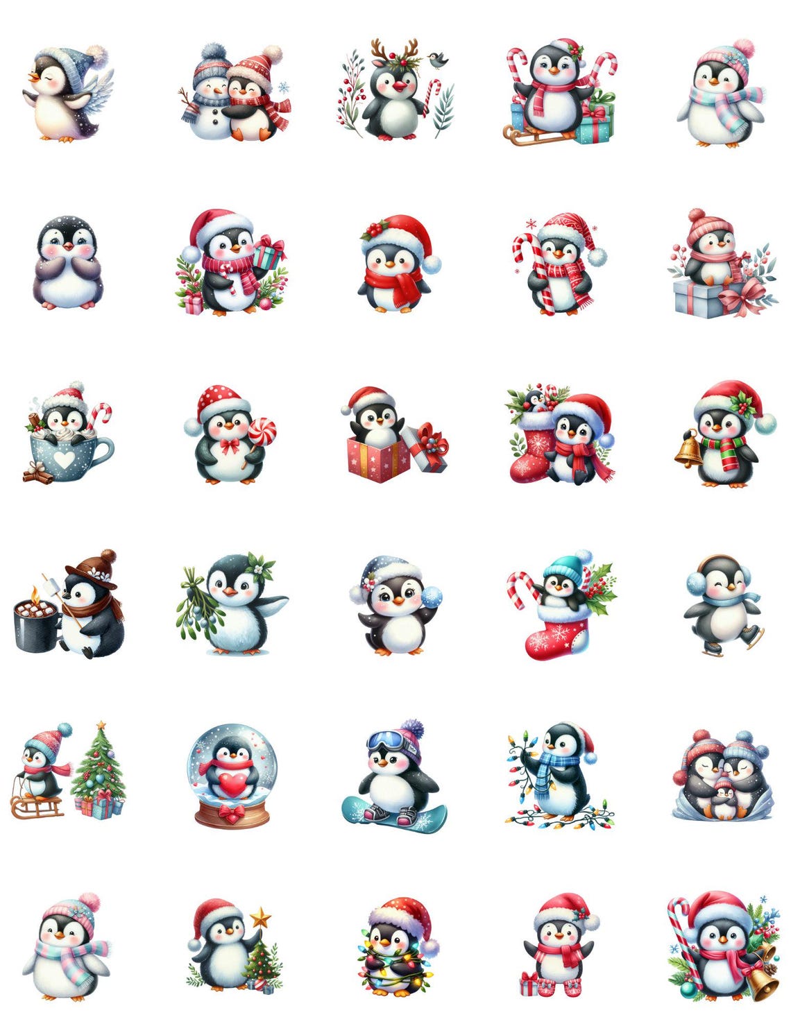 Christmas Sticker Set|decal Vinyl Waterproof|holiday Sticker - Etsy