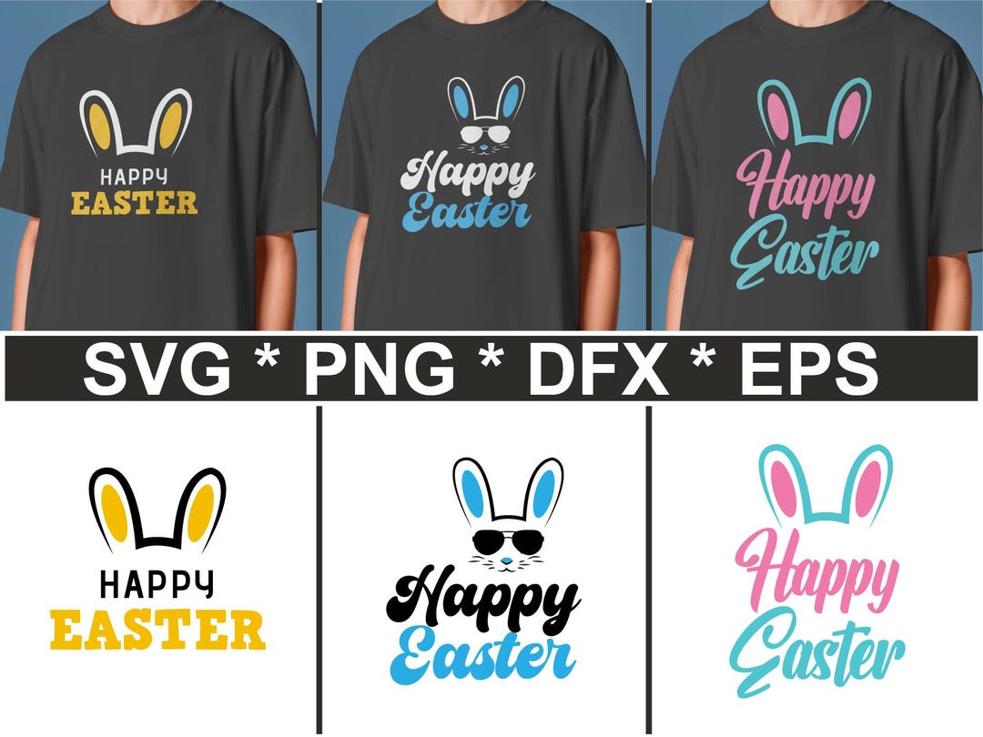 Easter SVG Bundle, Bunny Ears SVG Cricut, Happy Easter SVG Files ...