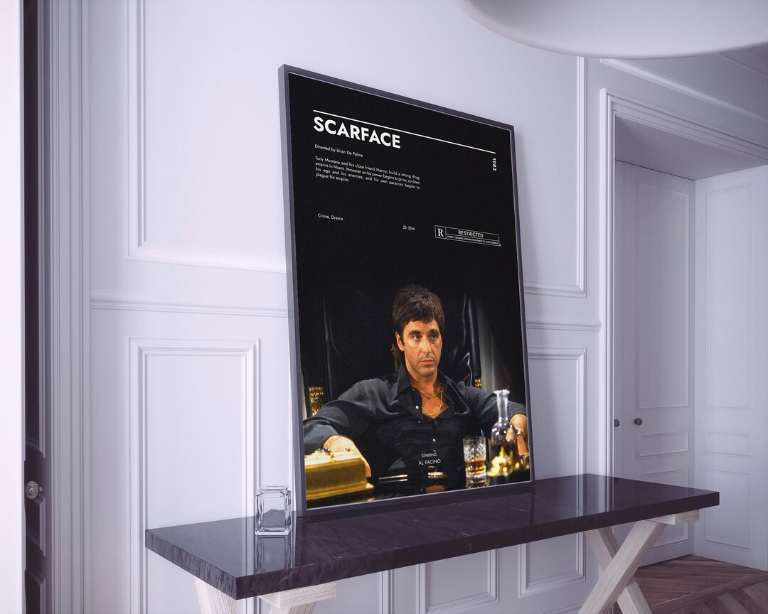 Scarface Poster, Scarface Movie Poster, Scarface Al Pacino, Midcentury ...