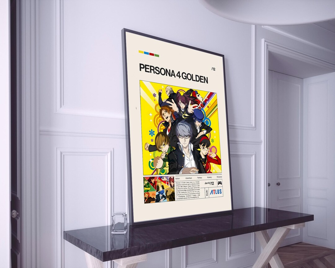 Persona 4 Poster, Gaming Room Poster, Persona 4 Golden Poster, Gaming ...