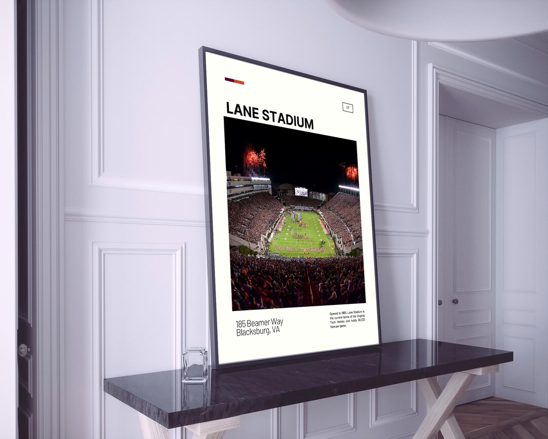 Lane Stadium Poster, Virginia Tech Hokies Poster, NCAA Stadium Poster ...