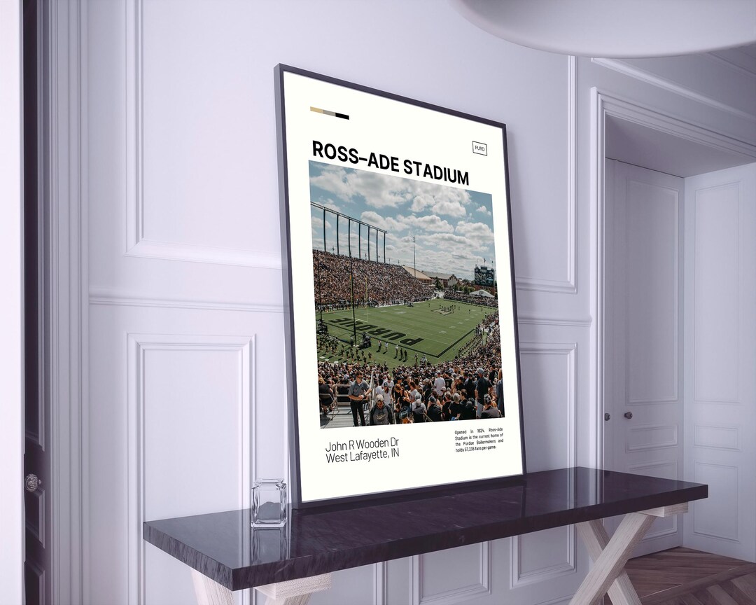 Ross-ade Stadium Poster, Purdue Boilermakers Poster, NCAA Stadium Print ...