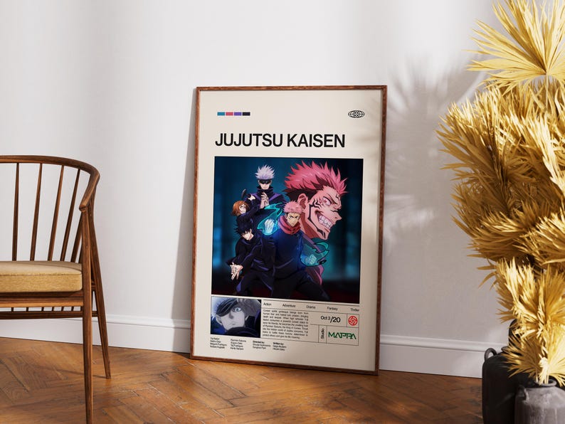 Jujutsu Kaisen Poster, Jujutsu Kaisen Print, Anime Poster, Minimalist ...