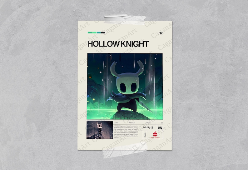Hollow Knight Poster, Gaming Room Poster, Gaming Wall Poster, Hollow ...