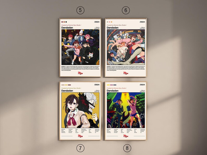Dandadan Poster, Dandadan Anime Print, Anime Poster, Minimalist Poster ...