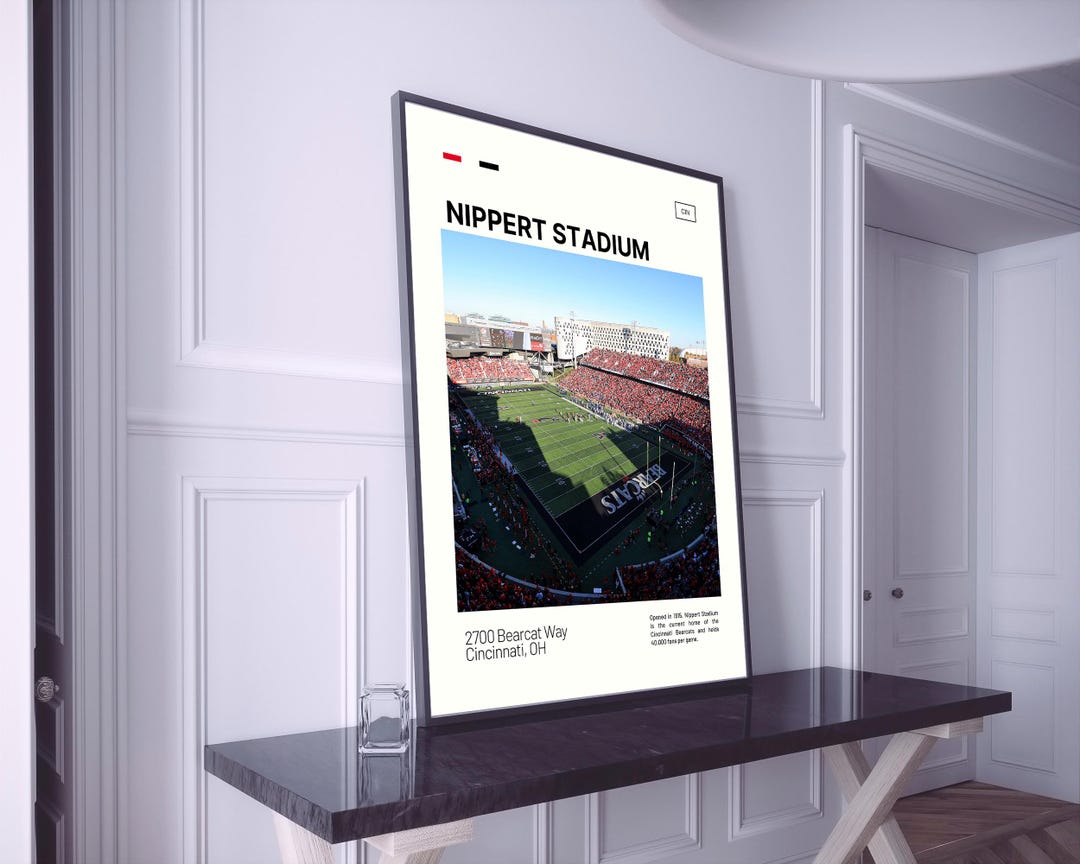 Nippert Stadium Poster, Cincinnati Bearcats Poster, NCAA Stadium Poster ...