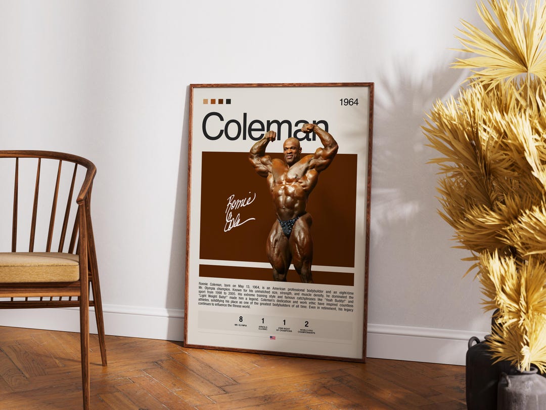 Ronnie Coleman Poster, Bodybuilding Poster, Sports Poster, Motivational ...