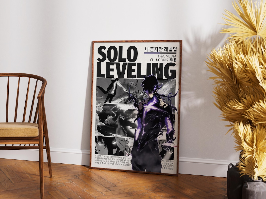 Solo Leveling Anime Poster, Solo Leveling Print, Sung Jin Woo Print ...