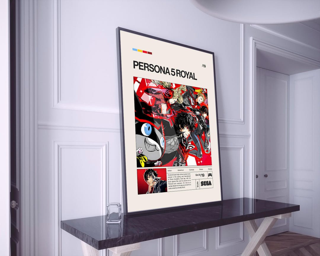 Persona 5 Poster, Gaming Room Poster, Persona 5 Royal Poster, Gaming ...