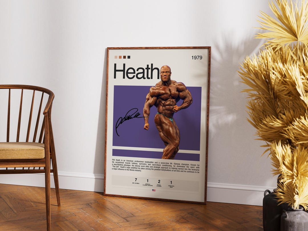 Phil Heath Poster, Bodybuilding Poster, Sports Poster, Motivational ...
