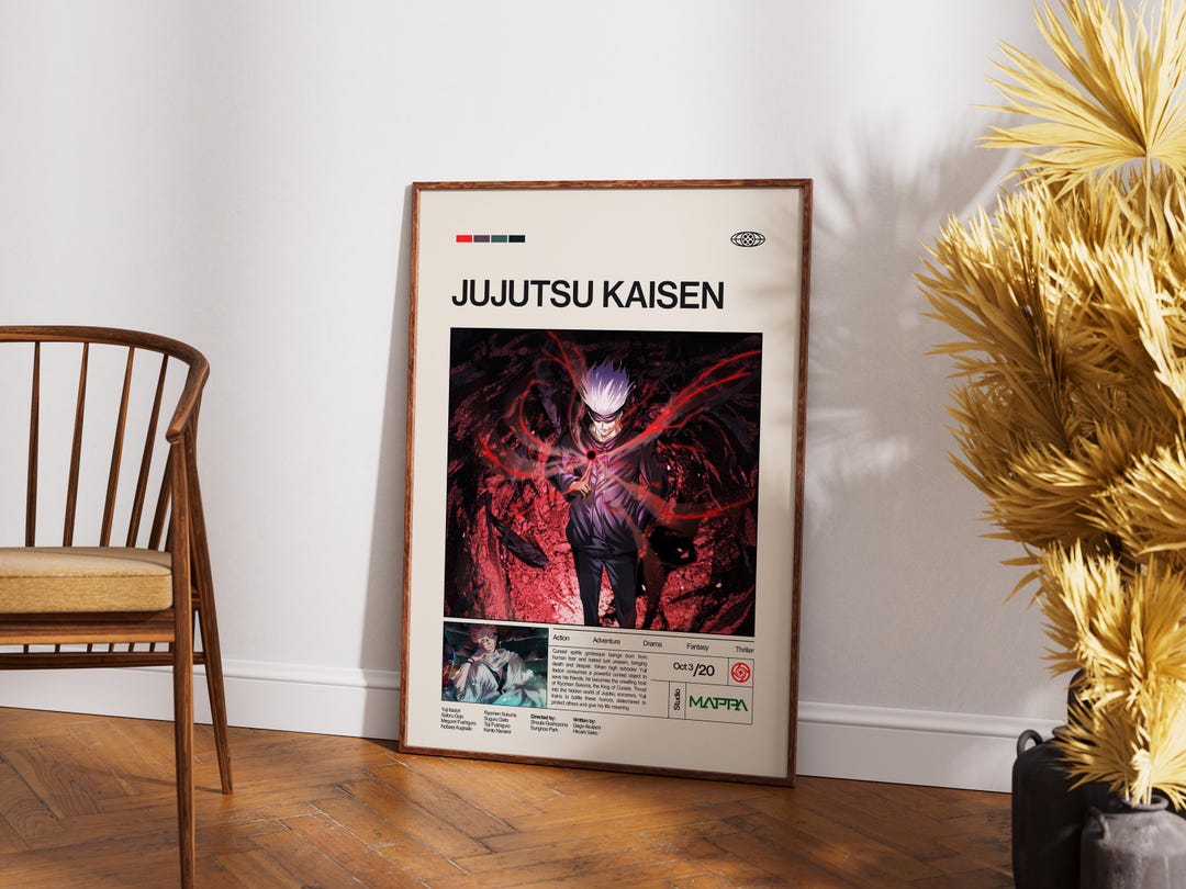 Jujutsu Kaisen Poster, Jujutsu Kaisen Print, Anime Poster, Minimalist ...