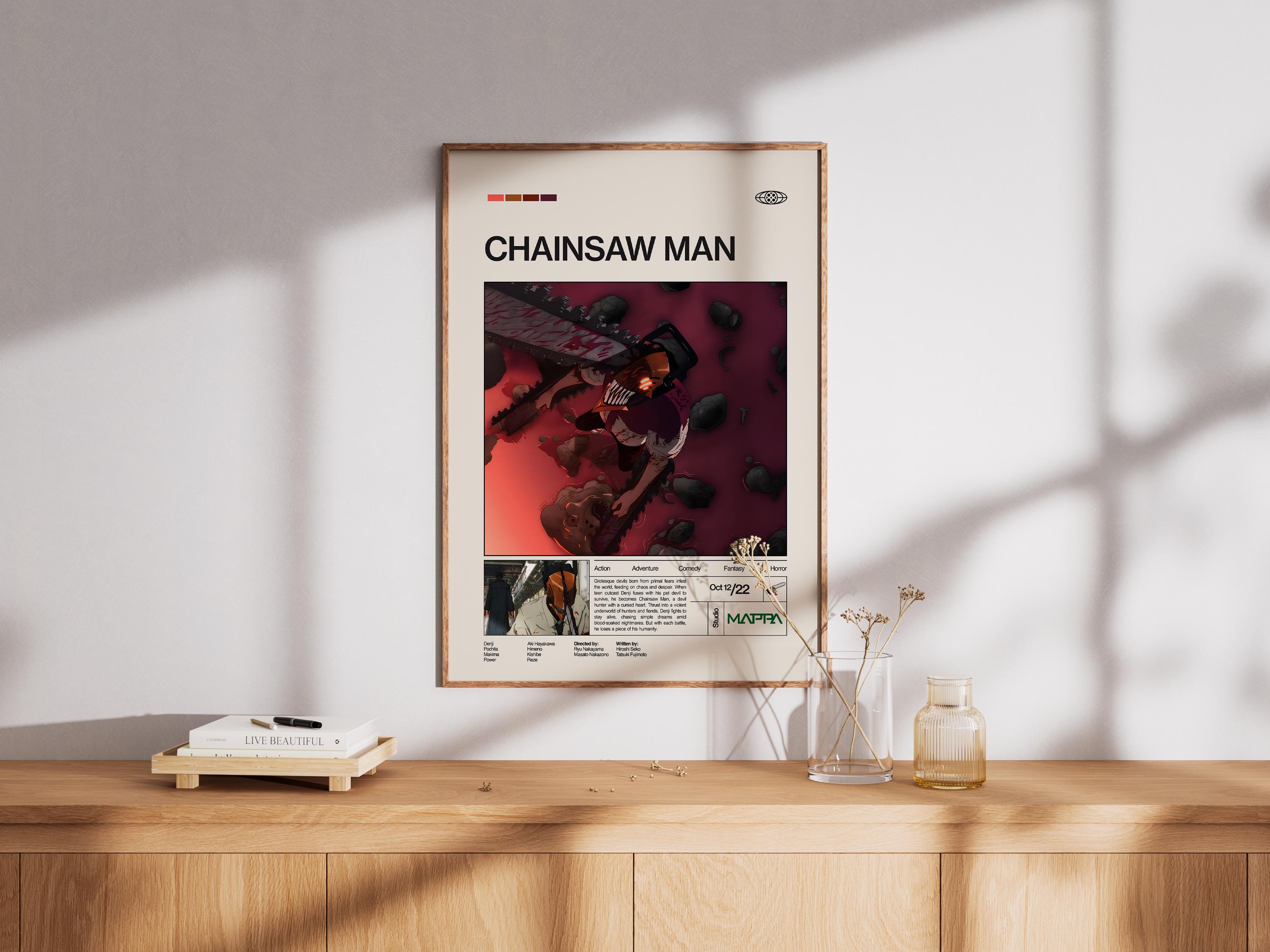 Chainsaw Man Poster, Chainsaw Man Anime Print, Chainsaw Man Denji Manga ...