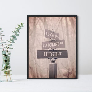 Personalized Street Sign Print, Custom Anniversary Gift, Custom Gift ...