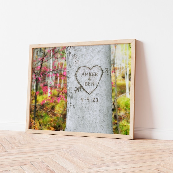 Carved Heart Tree - Etsy