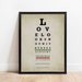 Dog Eye Chart Print, Vet Décor, Gift for Veterinarian, Vet Tech Gift ...
