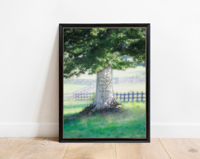 Personalized Tree Art, Tree Wall Art, Custom Print, Personalized Gifts ...