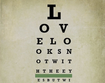 Valentine Eye Chart - Etsy