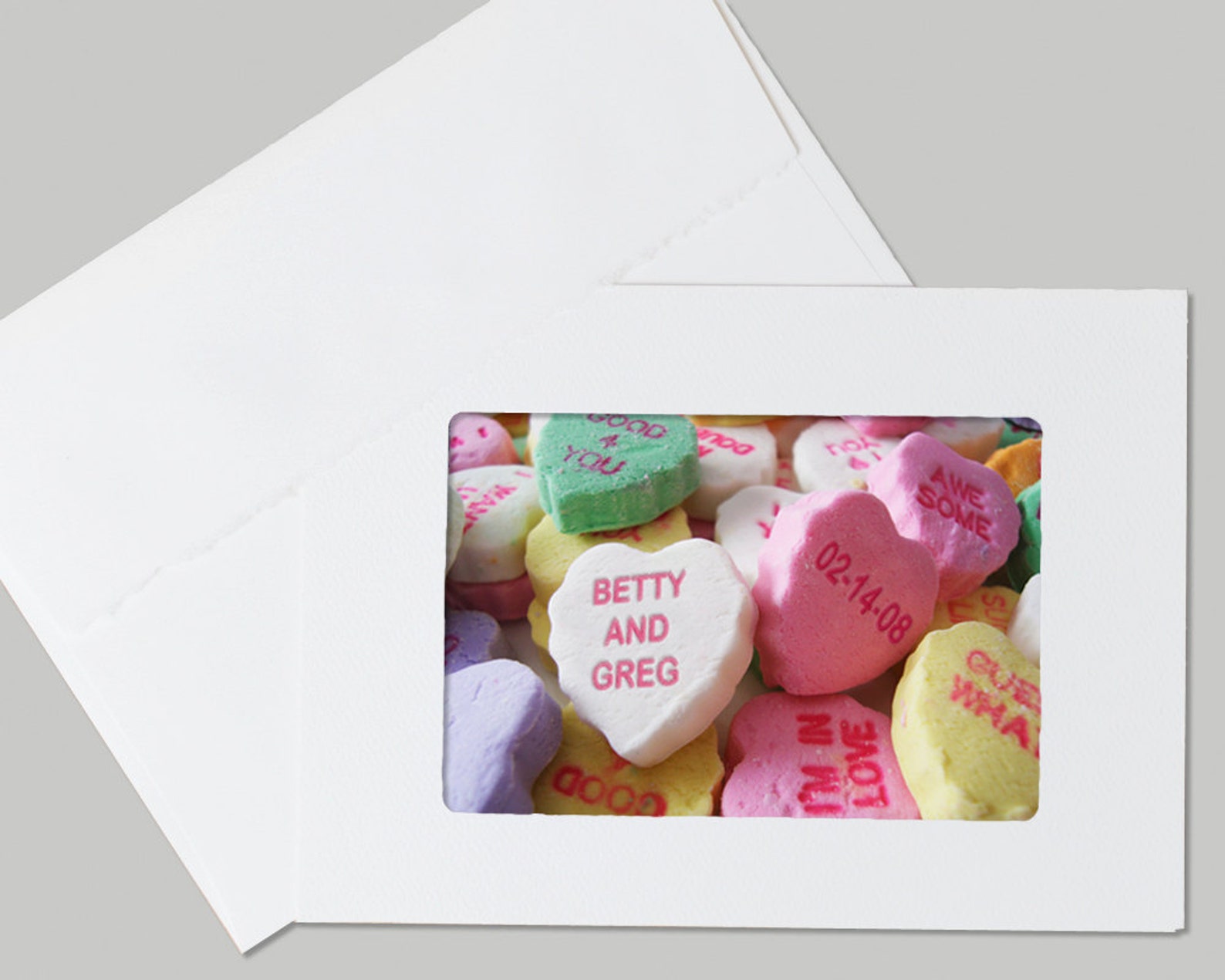 Personalized Sweethearts FRAMABLE Photo Folded Card With | Etsy