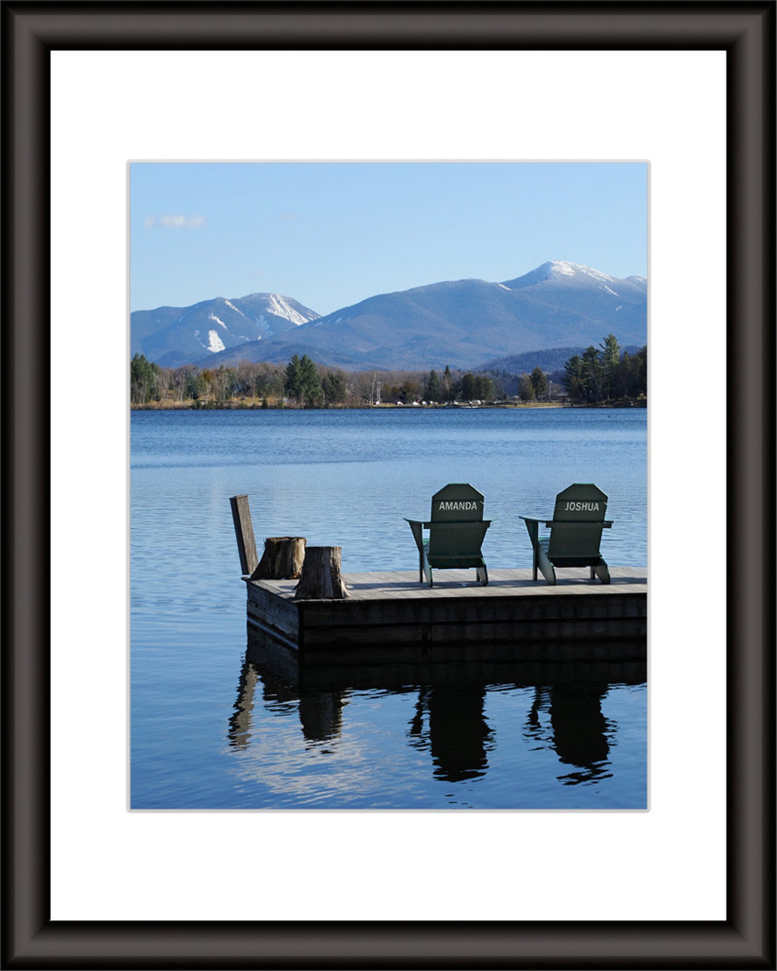 Personalized Lake Print, Custom Lake House Decor, You Choose Names on ...