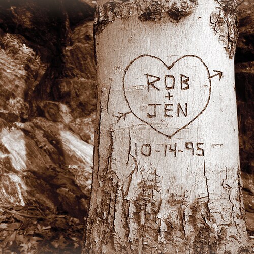 Personalized Carved Heart Tree Couples Gift Personalized | Etsy
