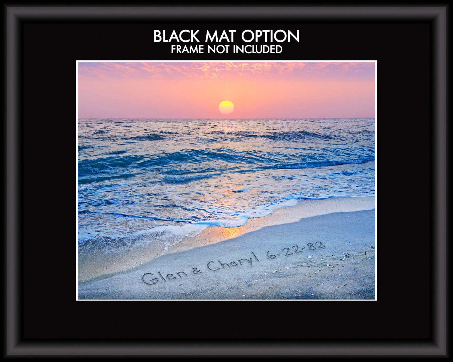 Sunset Beach Wall Print, Personalized Print, Beach Decor, Gift for ...