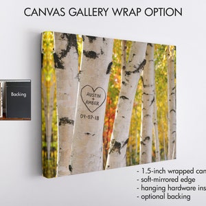 Personalized Birch Tree Print, Custom Art Print, Wedding Keepsake Gift ...