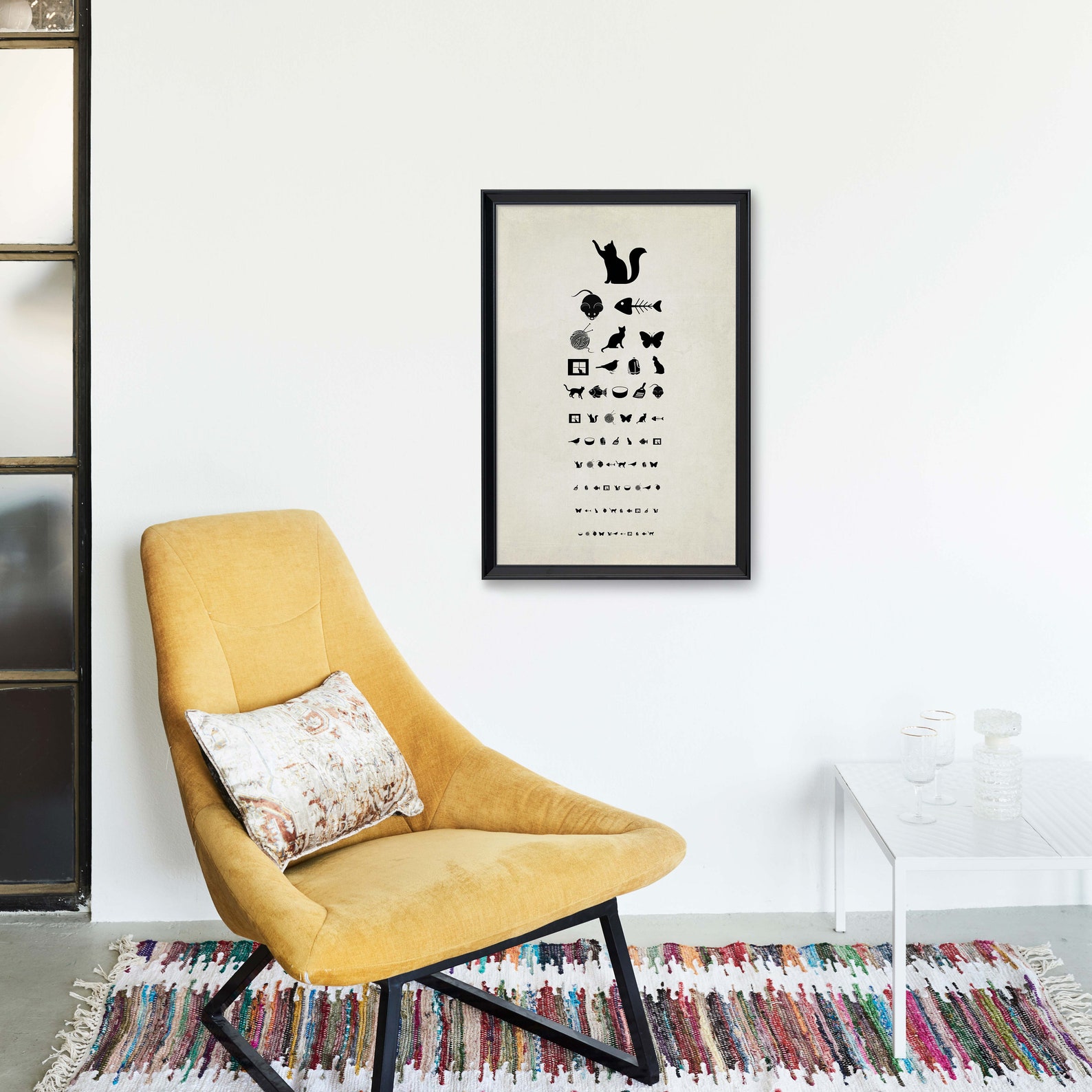 Custom Cat Eye Chart, Pet Corner Décor, Pet Room Print, Vet Wall Art ...