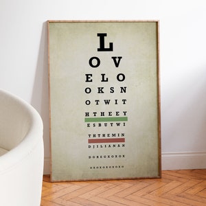 Personalized Vintage Eye Chart, Optometrist Gift, Medical Student Gift ...