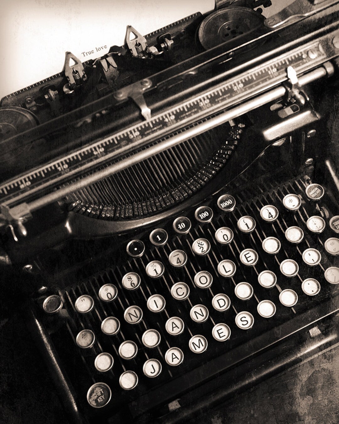 Vintage Typewriter Personalized Print Customize Message on - Etsy