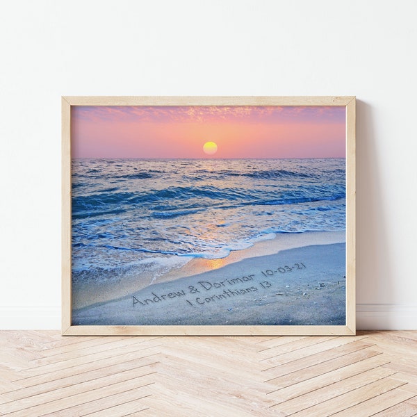 Personalized Couple Digital Print Sunset - Etsy