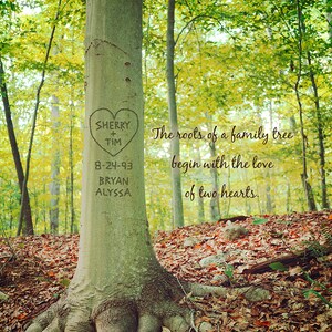 Personalized Tree Art Roots of Love Family Tree Print - Etsy