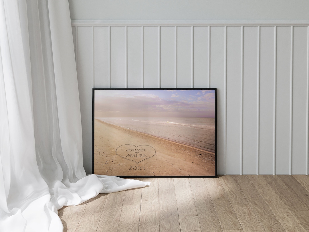 Personalized Beach Art- Names Written in Sand- Gift for Sweetheart ...