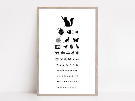 Custom Cat Eye Chart Pet Corner Decor Pet Room Print Puppy | Etsy