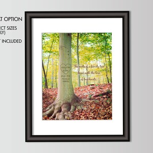 Personalized Tree Art, Roots of Love, Family Tree Print, Custom Photo ...