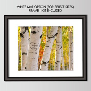 Personalized Birch Tree Print, Custom Art Print, Wedding Keepsake Gift ...