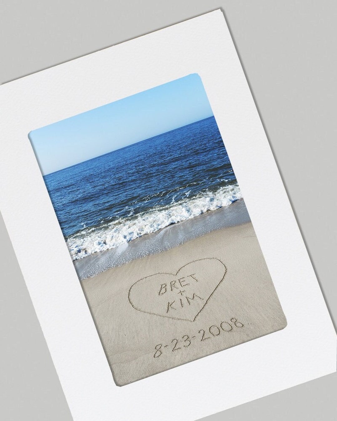 Personalized Beach Card Custom Wedding Card Beach - Etsy