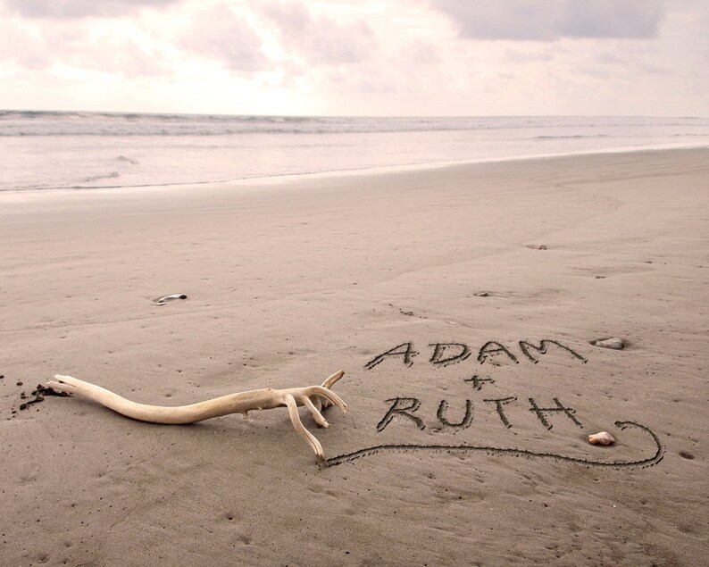 Personalized Names in Sand Photo, Coastal Decor, Custom Beach Art ...