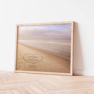 Personalized Beach Art- Names Written in Sand- Gift for Sweetheart ...