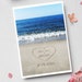 Personalized Beach Card, Custom Wedding Card, Beach Stationary, Names ...