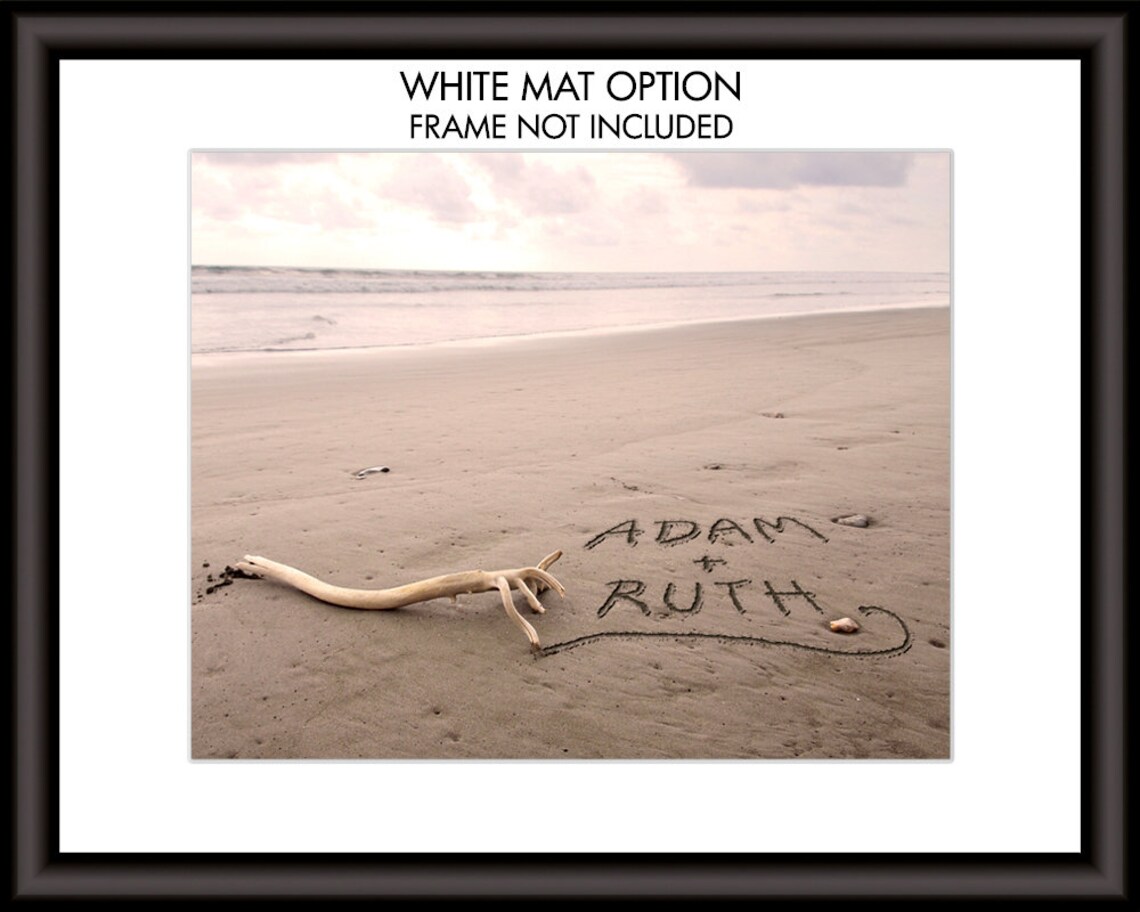 Personalized Names in Sand Photo, Coastal Decor, Custom Beach Art ...