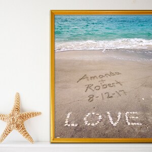 Beach Personalized Print Beach Wall Art Beach Lovers Gift - Etsy