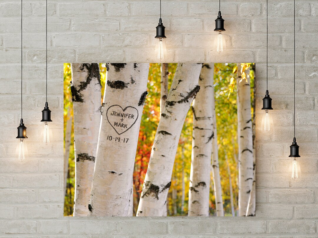 Personalized Birch Tree Print Custom Art Print Wedding - Etsy