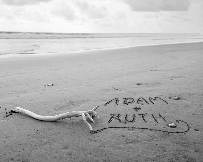 Personalized Names in Sand Photo, Coastal Decor, Custom Beach Art ...