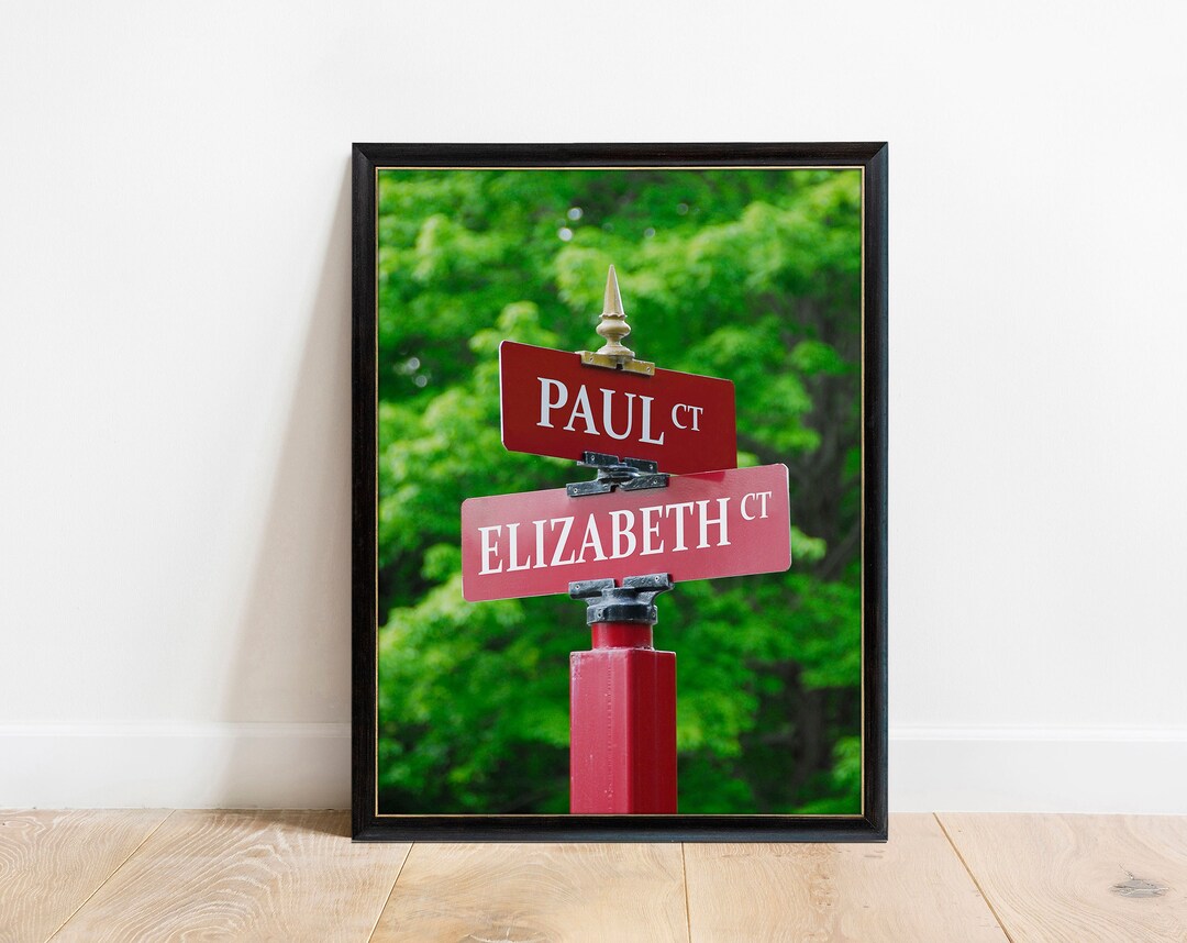 Street Sign Custom Print, Personalized Art, Name Art, Unique Valentines ...